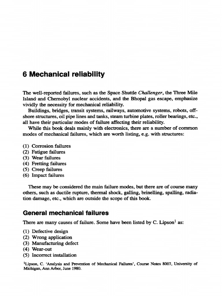 Mechanical Reliability | PDF | Reliability Engineering | Mechanical ...