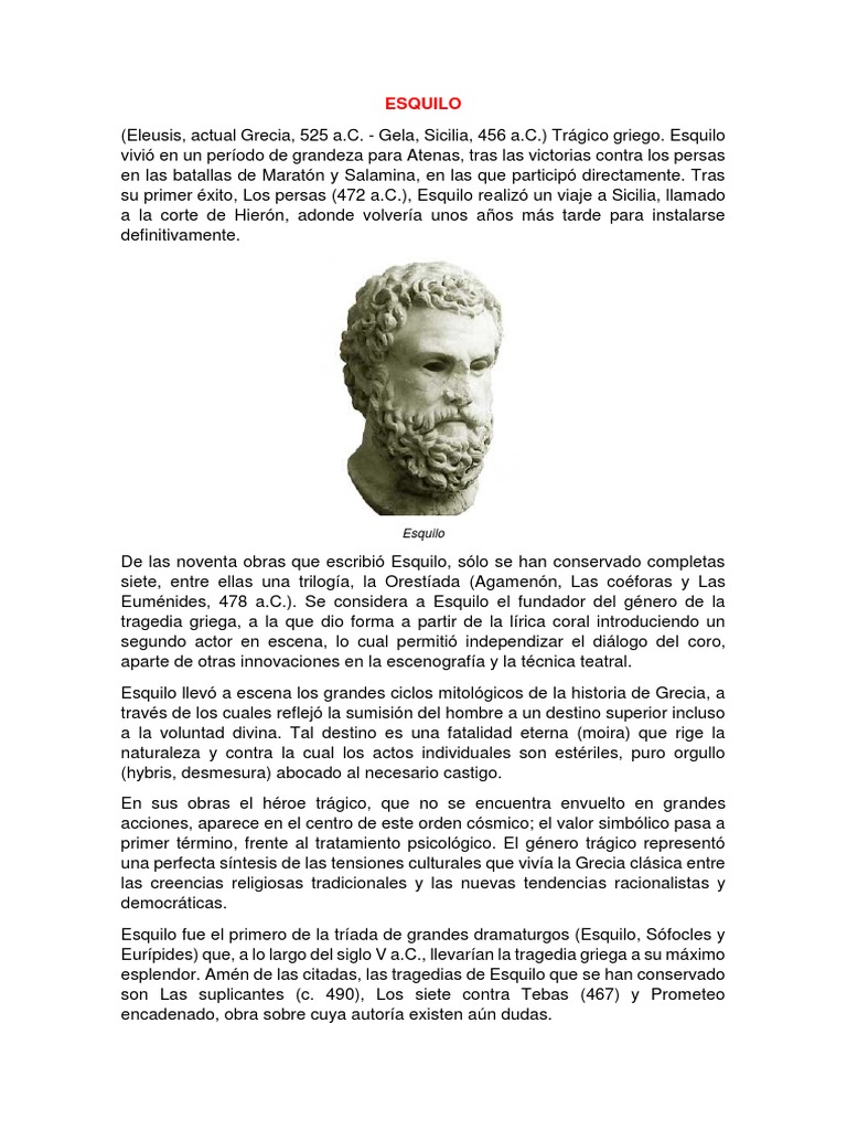 Retrato de dos grandes dramaturgos trágicos de la antigua Grecia ...