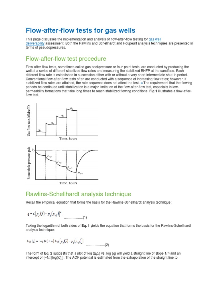 Flow-After-flow Tests for Gas Wells | Logarithm | Fluid Dynamics