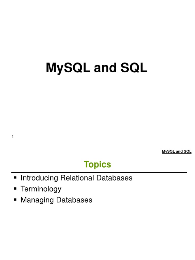 Mysqlppt 3782 | PDF | Relational Database | Sql