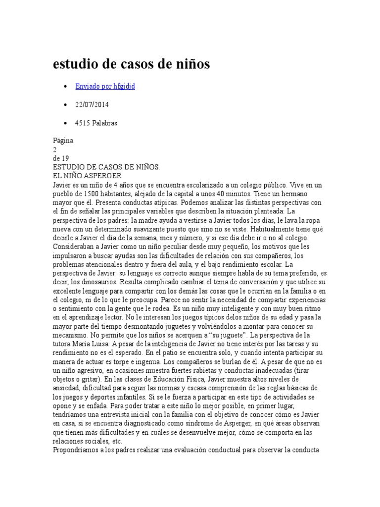 Ejemplo de Estudio de Caso