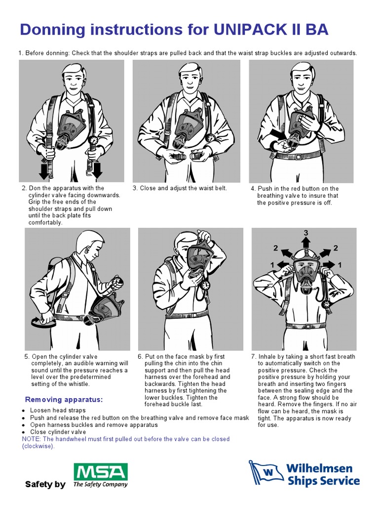 UNIPACK II BA Set Donning Instruction | PDF