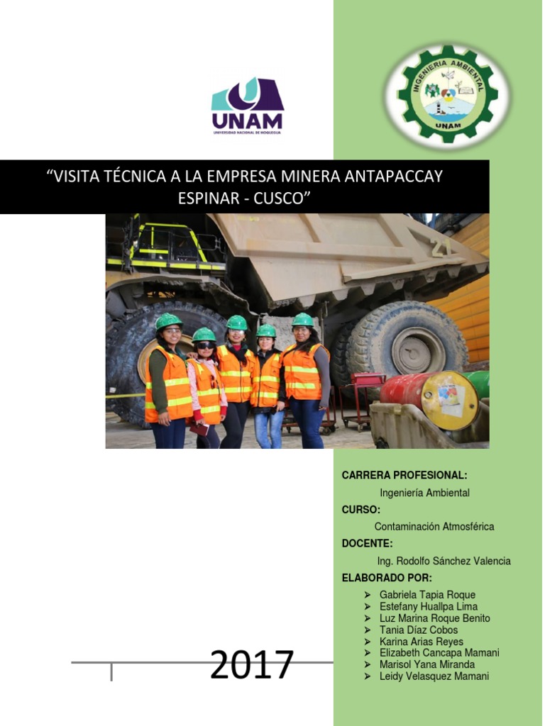 Informe Antapacay 1 | PDF | Minería | Desarrollo sostenible