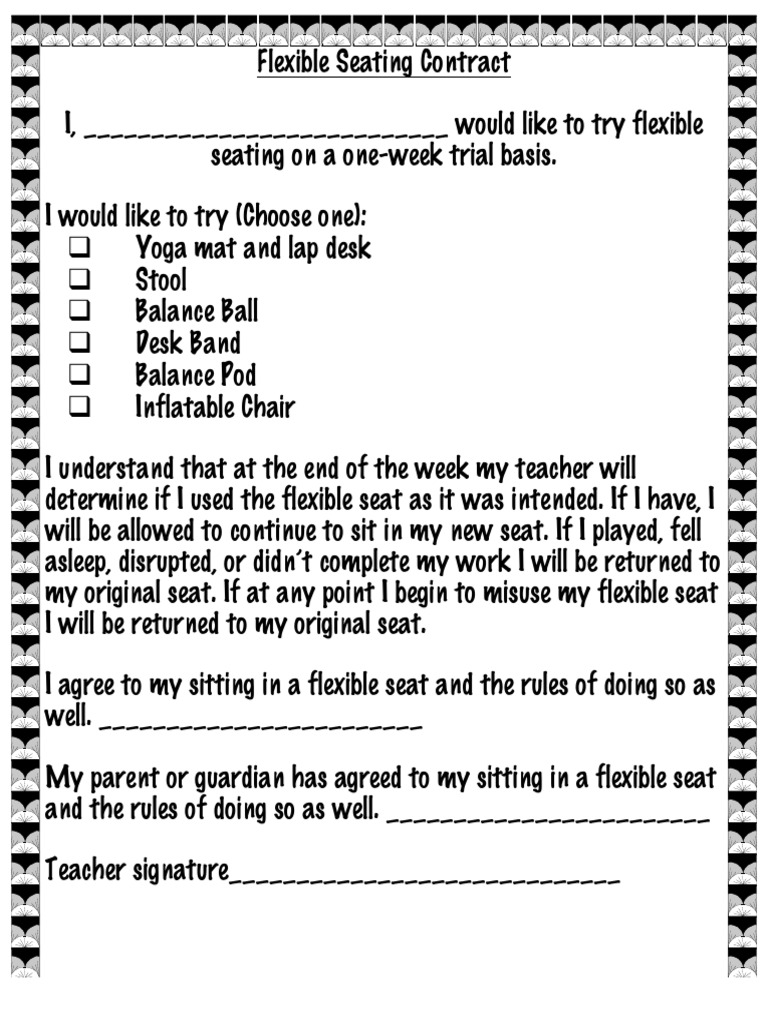 Flexible Seating Contract | PDF