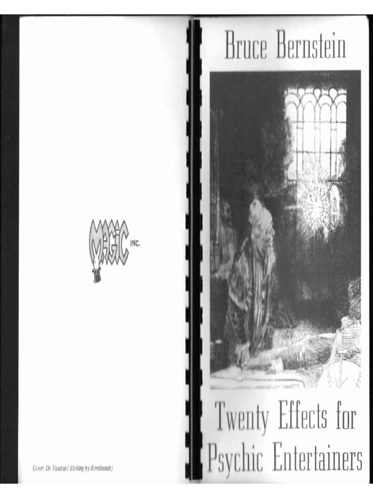 Bruce Bernstein - 20 Effects For Psychic Entertainers by Flechalivros | PDF