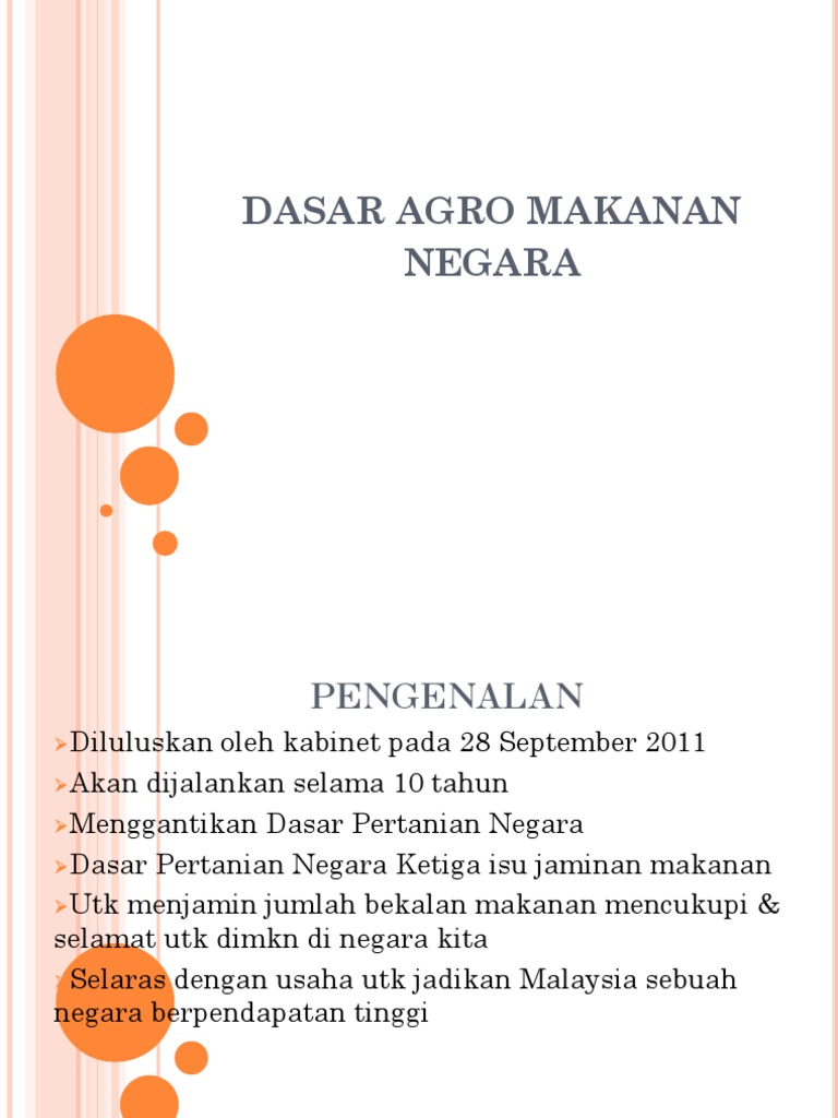 Dasar Agro Makanan | PDF