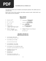 Senarai Rumus Matematik SPM | PDF