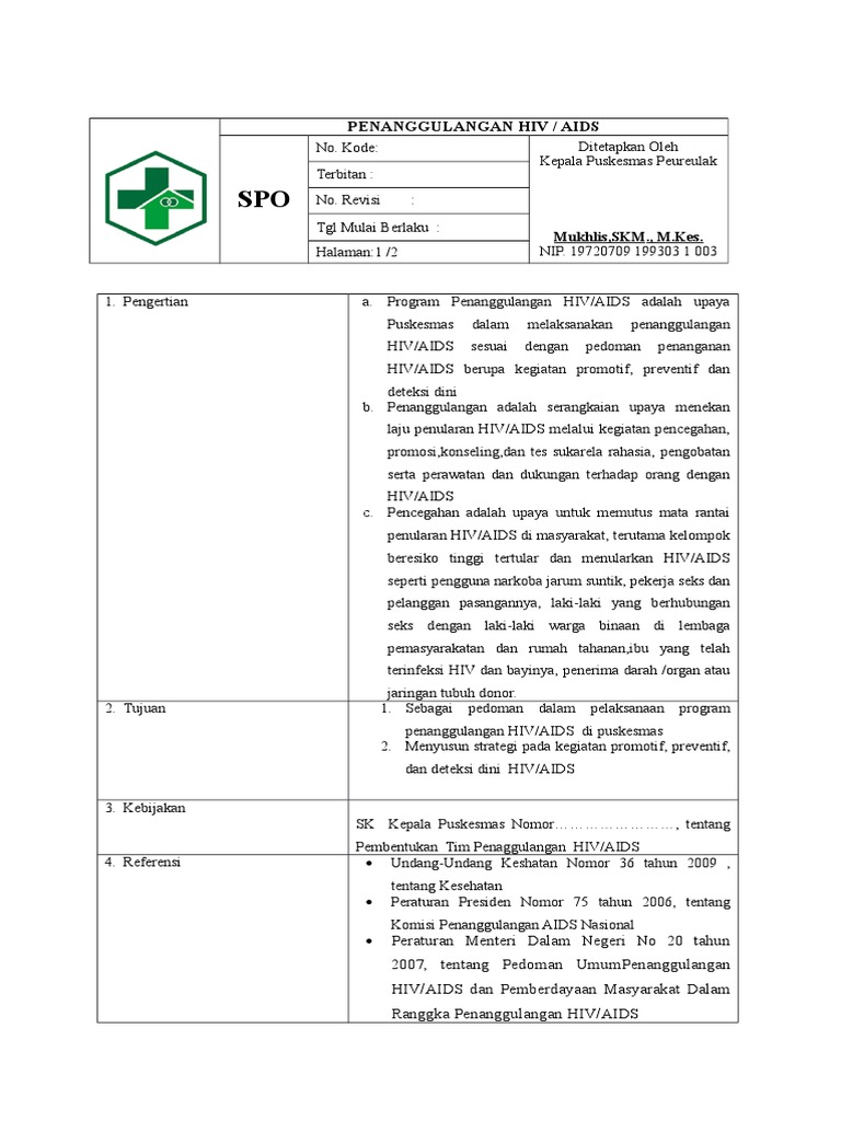 Sop Penanggulangan Hiv | PDF | Pengembangan Diri | Kesehatan Holistik