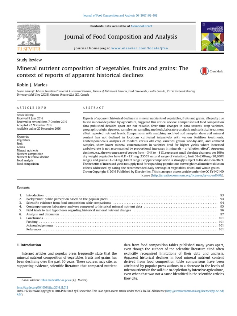 Journal of Food Composition and Analysis | PDF | Selenium | Soil