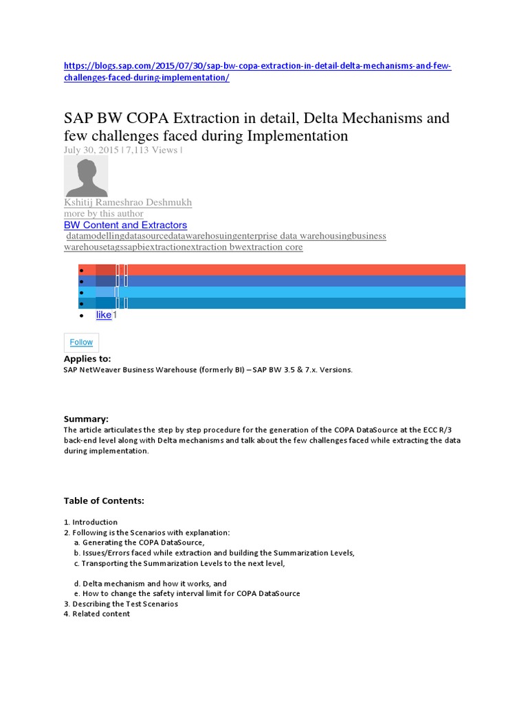 Sap BW Copa | PDF | Software | Areas Of Computer Science
