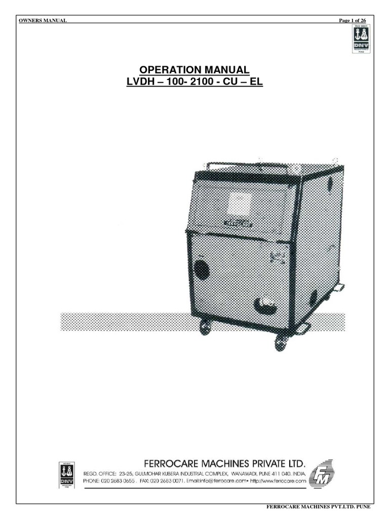LVDH-100-2100 Operation Manual | PDF | Heat Exchanger | Pump
