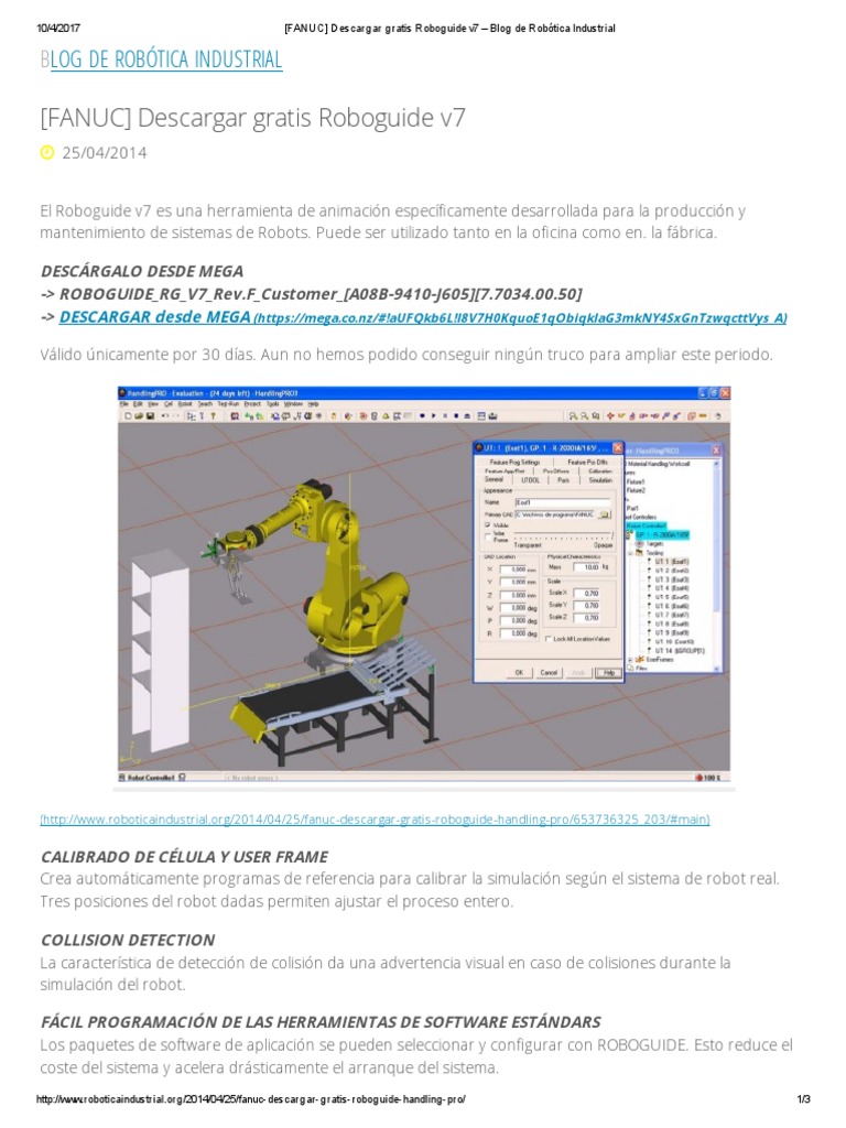 (FANUC) Descargar Gratis Roboguide v7 - Blog de Robótica Industrial ...