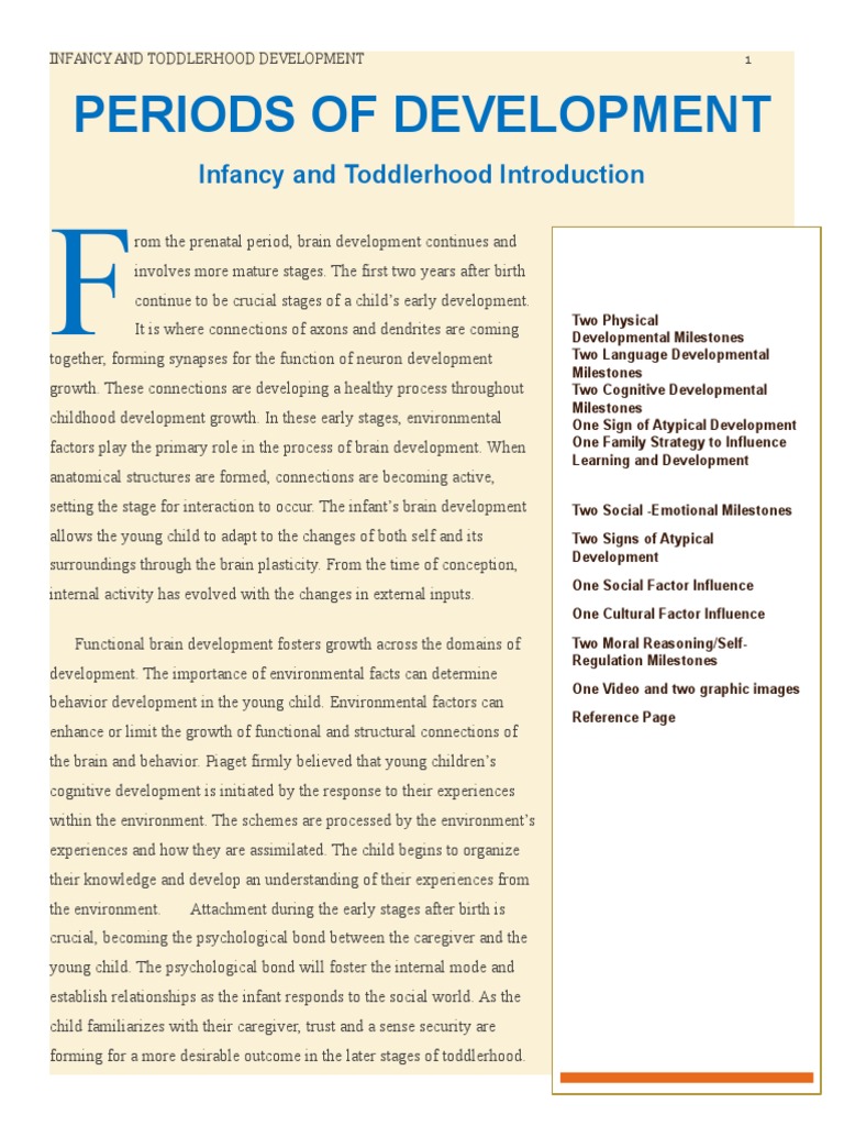 Week 2 Assignment Infancy and Toddlerhood Fact Sheet | PDF | Neural ...
