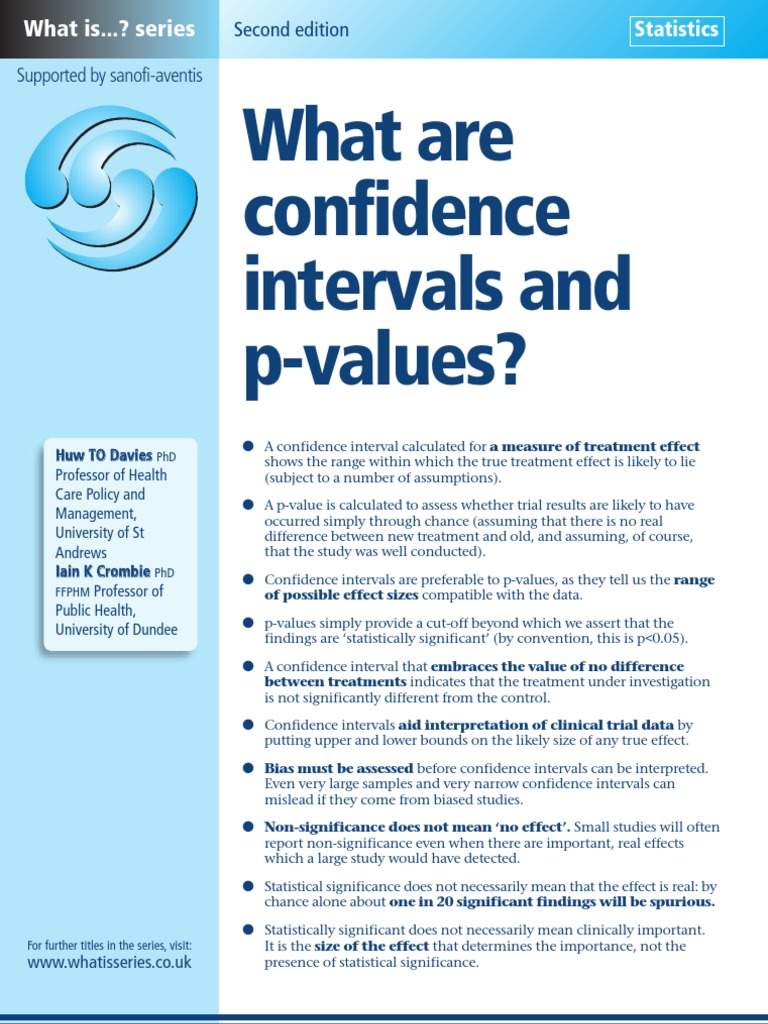 What - Are - Confidence Interval and P Value | PDF | Confidence ...