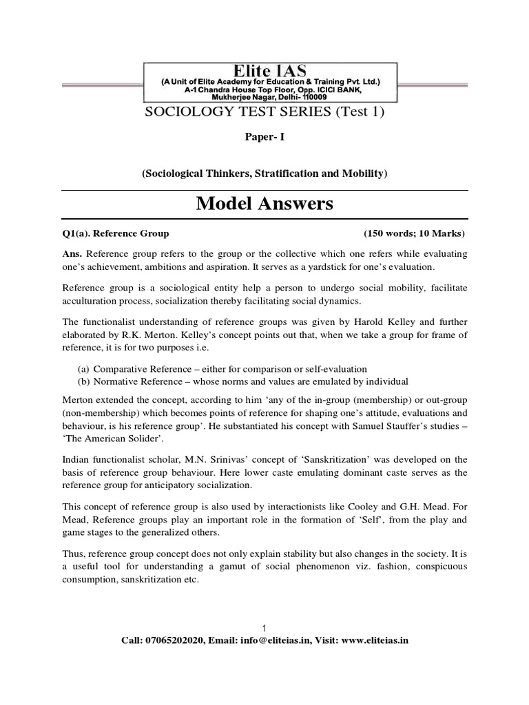 Sociology Test Series: Key Concepts Explained | PDF | Max Weber | Émile ...