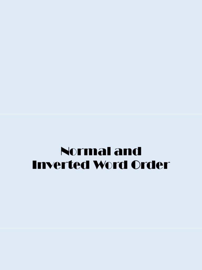 Understanding Sentence Structure and Inversion: A Comprehensive Guide ...
