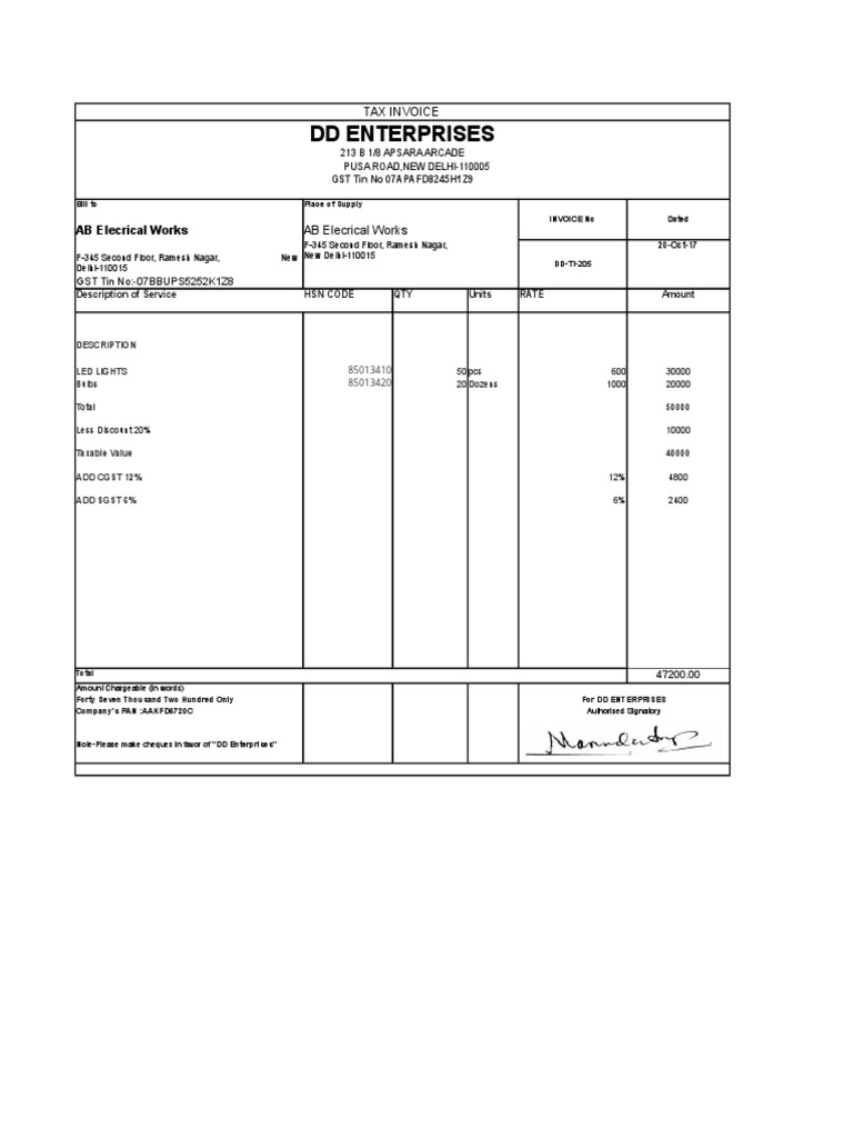 GST Tax Invoice Format | PDF | Invoice | Public Finance