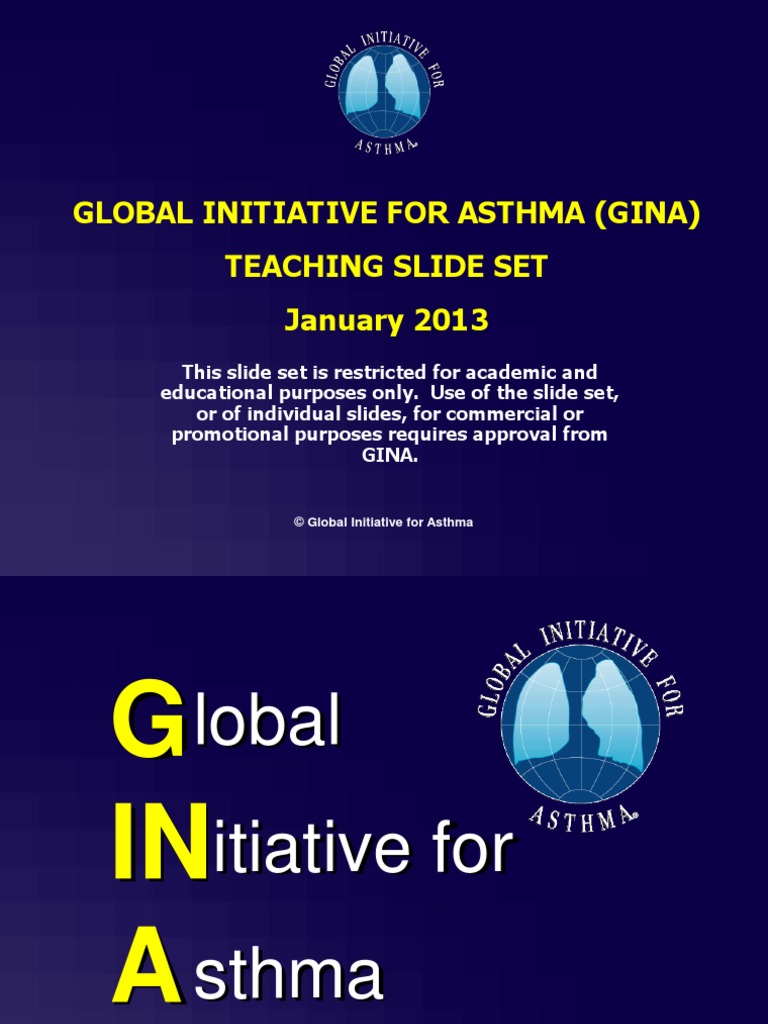1.GINA Slideset 2013 | PDF | Asthma | Preventive Healthcare