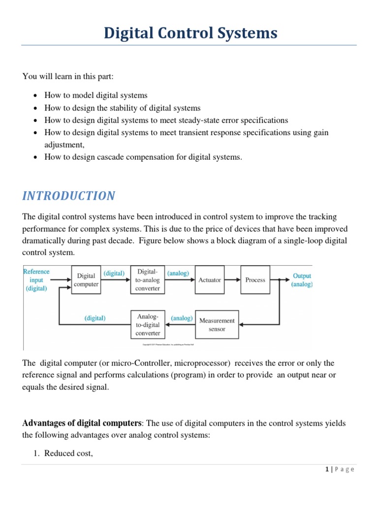 Digital Control Systems | PDF | Analogue Electronics | Analog To ...