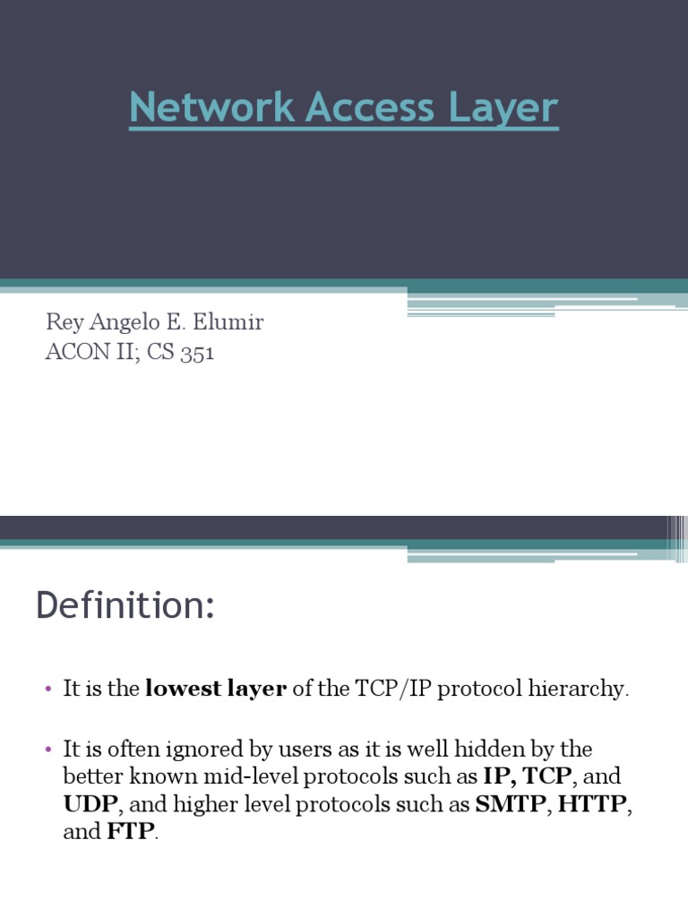 Understanding the Network Access Layer | PDF