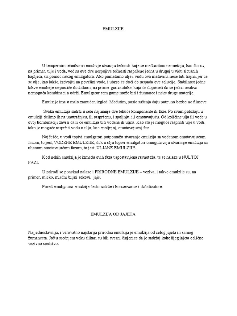 EMULZIJE | PDF