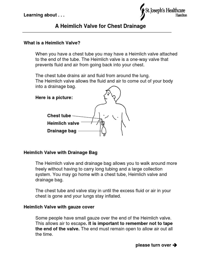 PD 4009 Heimlich Valve 2005 | PDF | Clinical Medicine | Medical Specialties