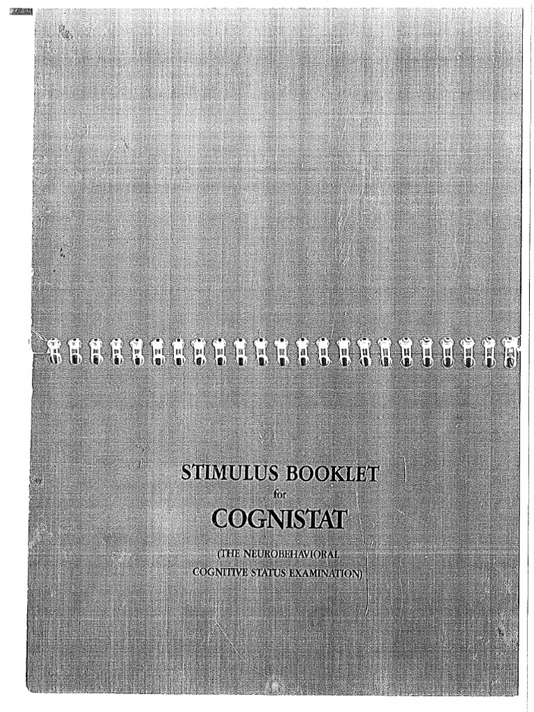 Cognistat Stimuli | PDF