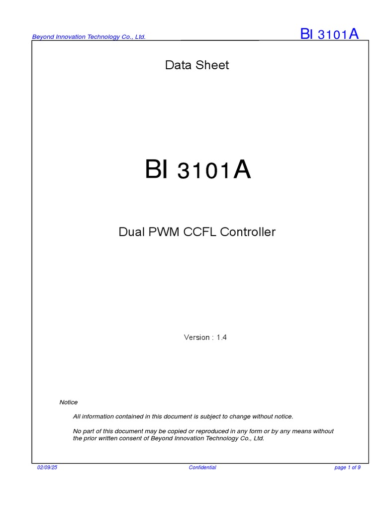 BI3101A | PDF | Amplifier | Electronic Engineering
