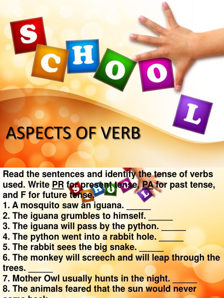 Aspects of Verb Day1 | Perfect (Grammar) | Grammatical Tense