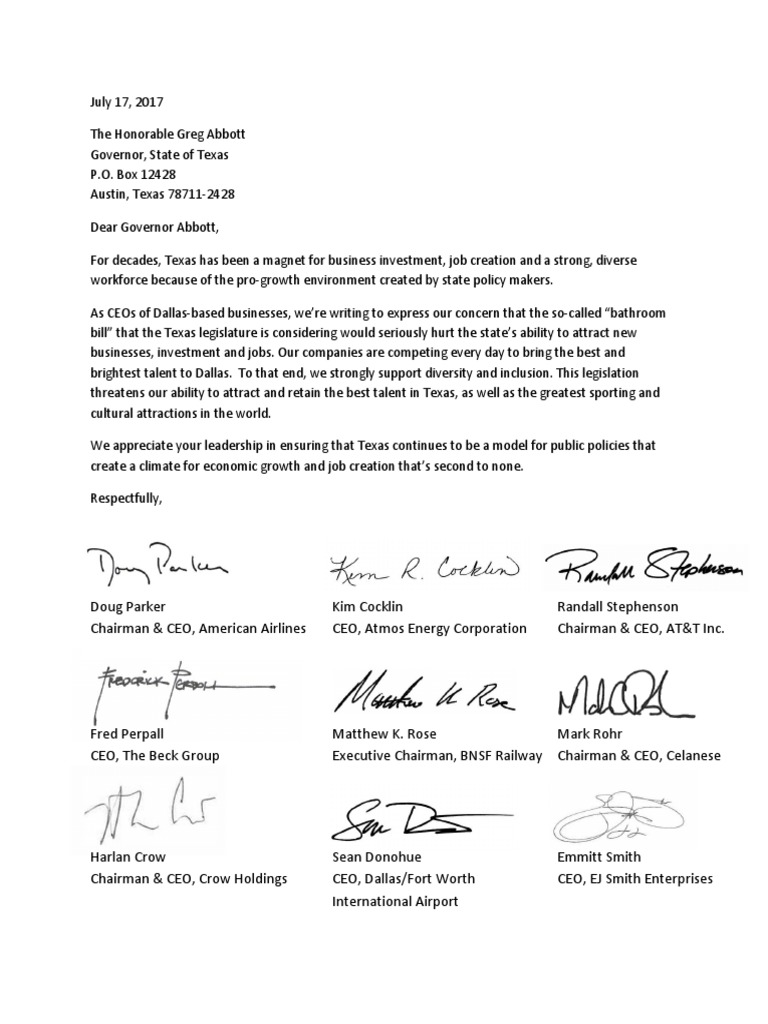 Business letter to Gov. Abbott (20K views)