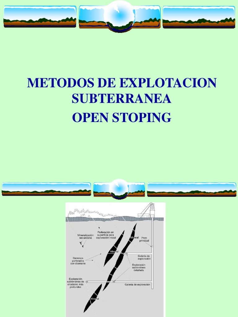 Metodo Open Stope PDF | PDF | Sólidos cristalinos | Minería
