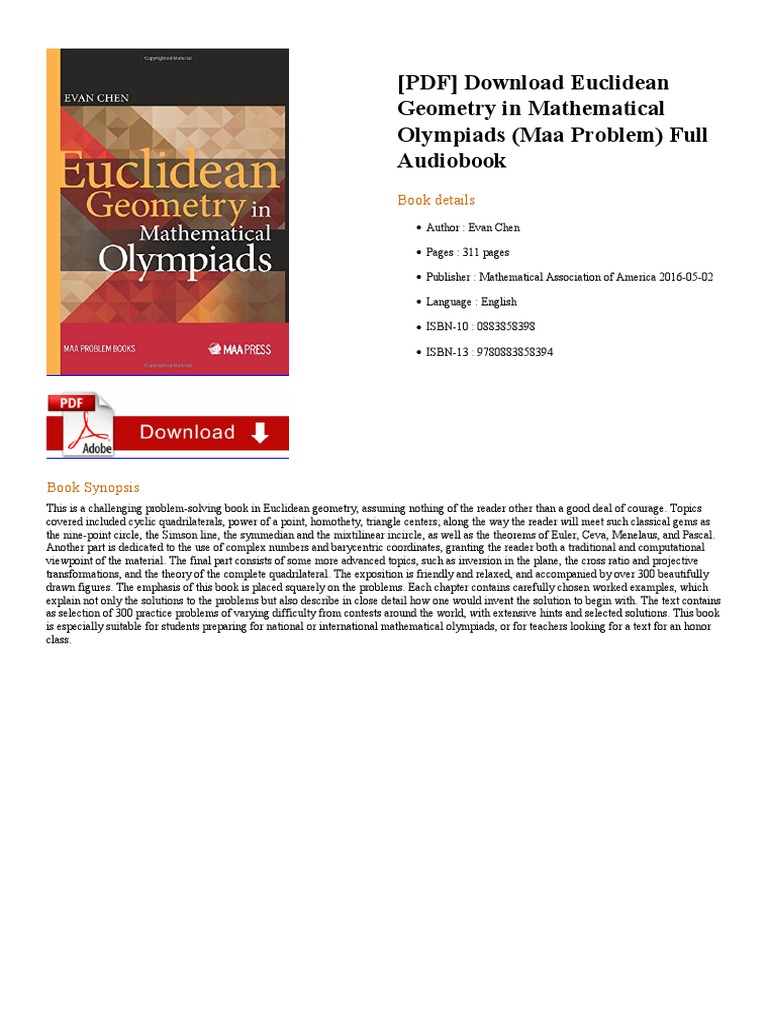 Euclidean Geometry in | PDF | E Books | Elementary Geometry