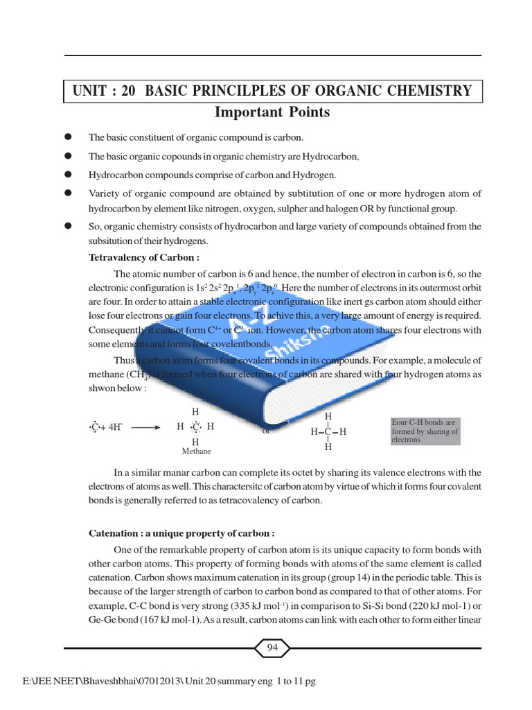 Basic Principles of Organic Chemistry | PDF | Isomer | Alkane