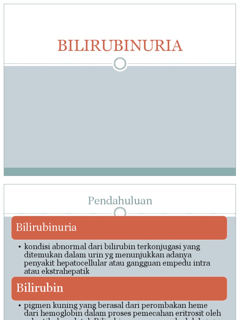 BILIRUBINURIA | PDF