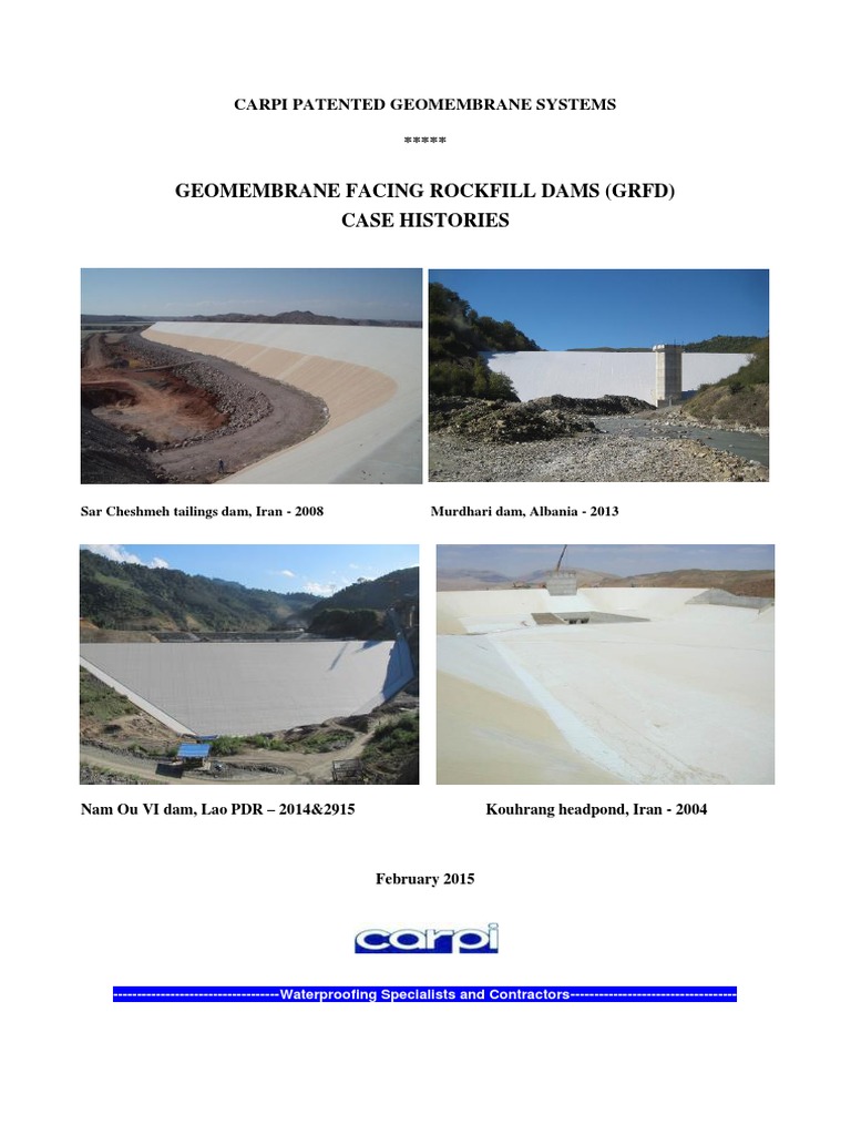 Presas Carpi Lámina Pvc | PDF | Dam | Yield (Engineering)