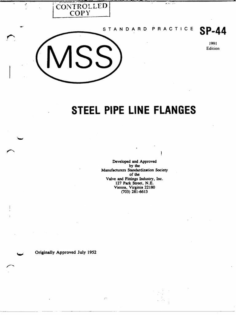 MSS SP-44 Steel Pipeline Flanges | PDF