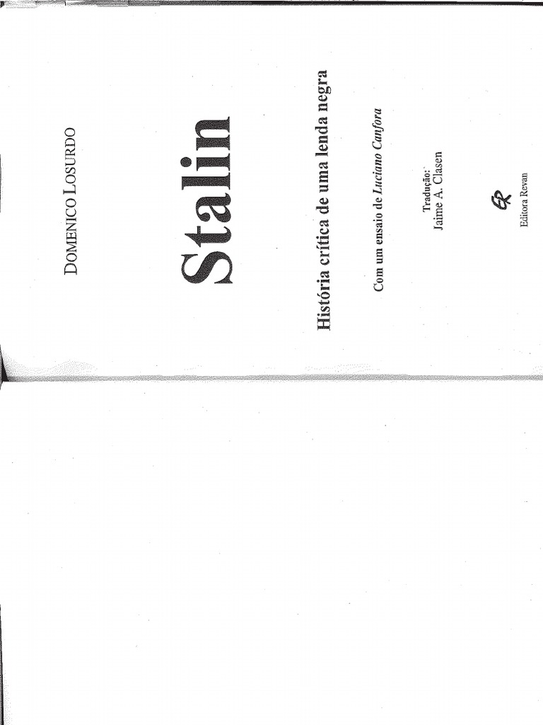 LOSURDO, Domenico. Stalin - História Crítica de Uma Lenda Negra PDF | PDF