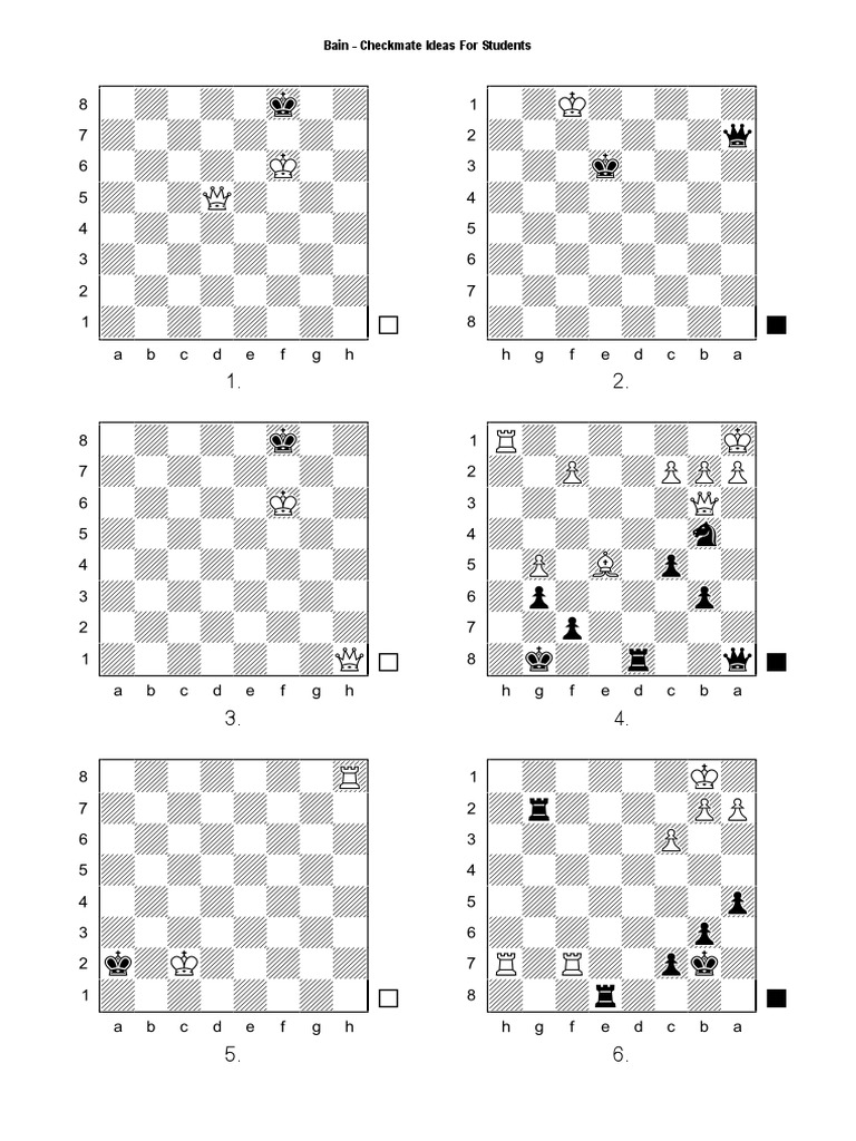 Bain - Checkmate Ideas For Students | PDF | Chess Theory | Gaming