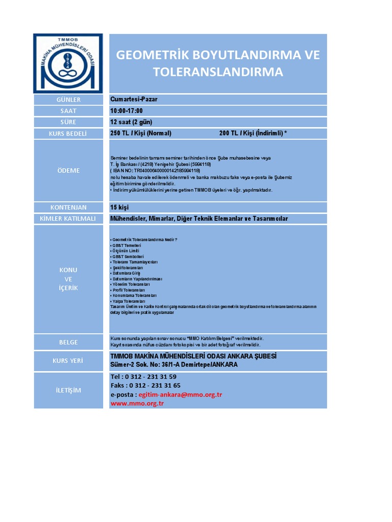 Geometri̇k Boyutlandirma | PDF