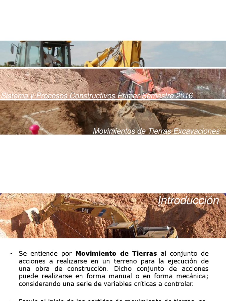 Movimientos de Tierras - Excavaciones | PDF | Excavación (Arqueología ...