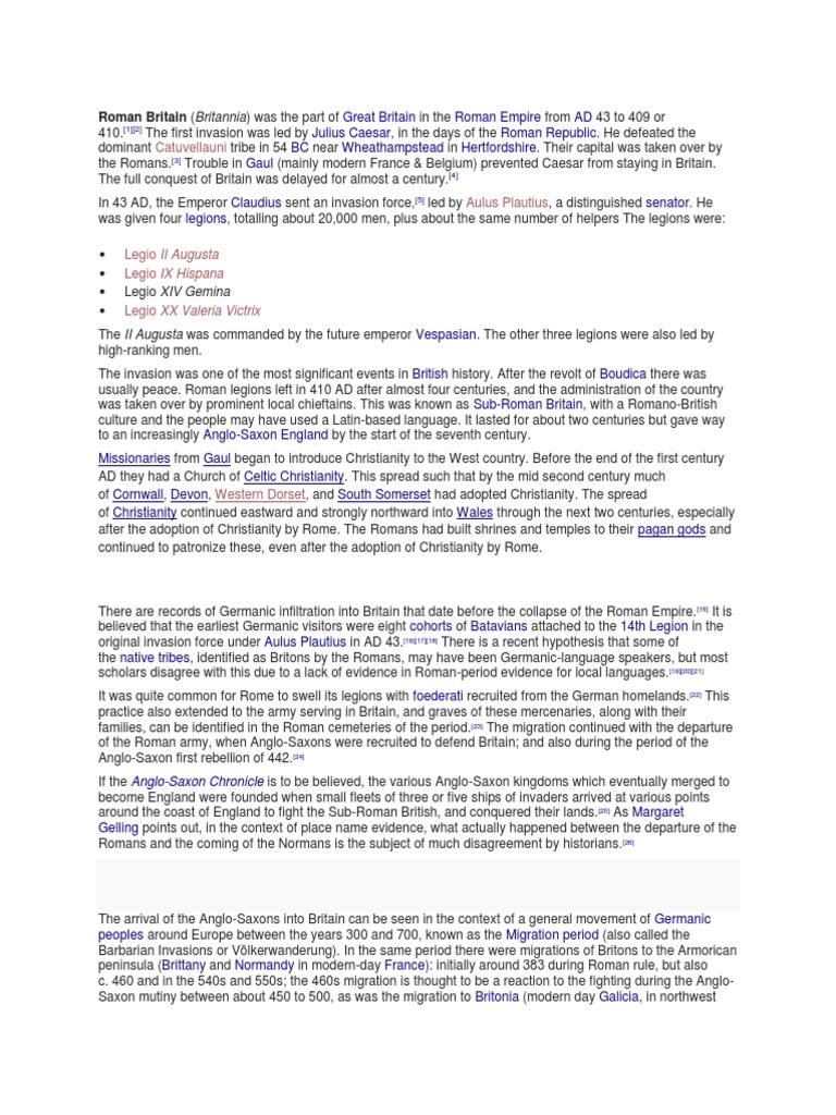 Old English Period | PDF | Roman Britain | Wessex