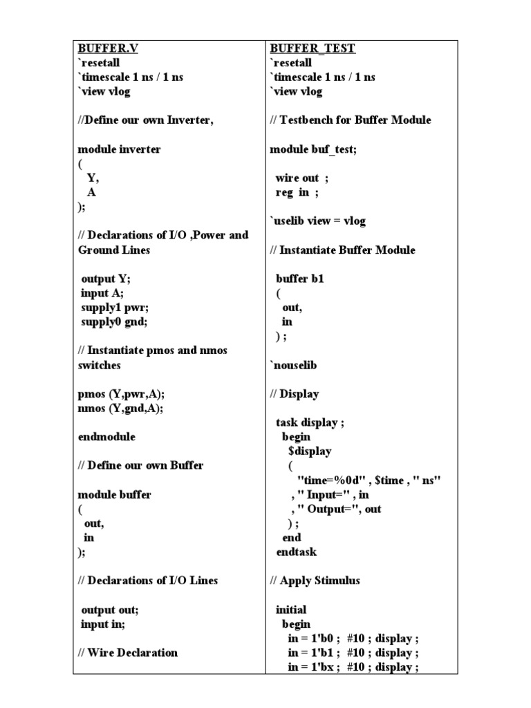 Print Verilog Code | PDF | Parameter (Computer Programming ...