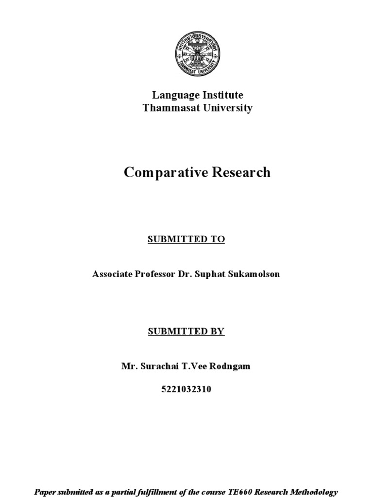 Comparative Research T | PDF | Survey Methodology | Statistics