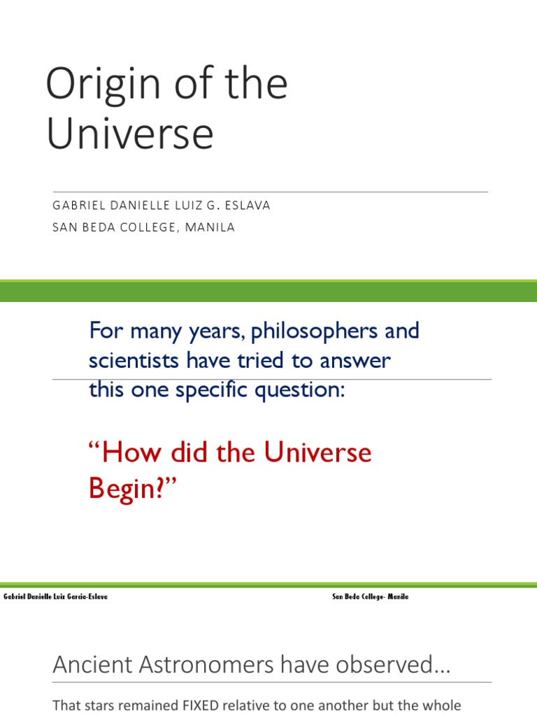 Understanding the Universe's Origin | PDF | Big Bang | Universe