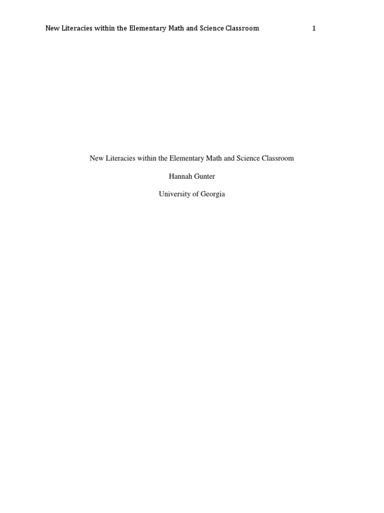 Gunter Final Paper | PDF | Constructivism (Philosophy Of Education ...