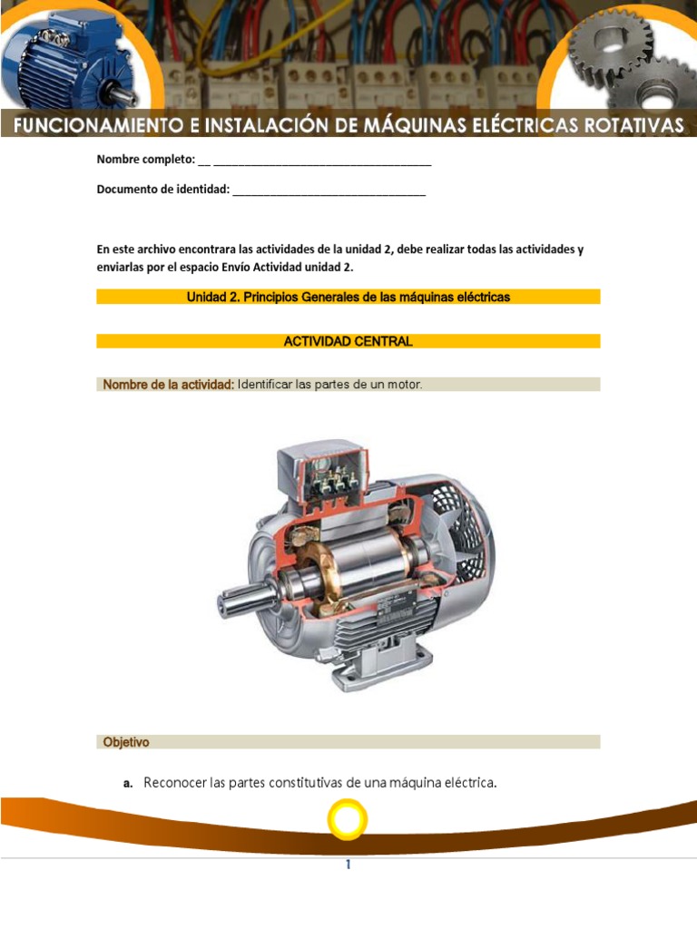 Actividad 2 Maquinas Electricas Rotativas Sena | PDF | Generador eléctrico | Corriente eléctrica