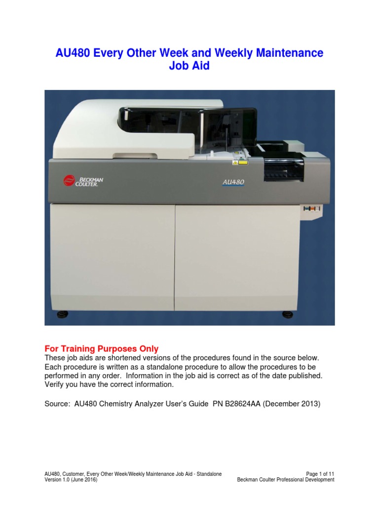 AU480 Maintenance Job Aid Guide | PDF | Computing | Computing And ...