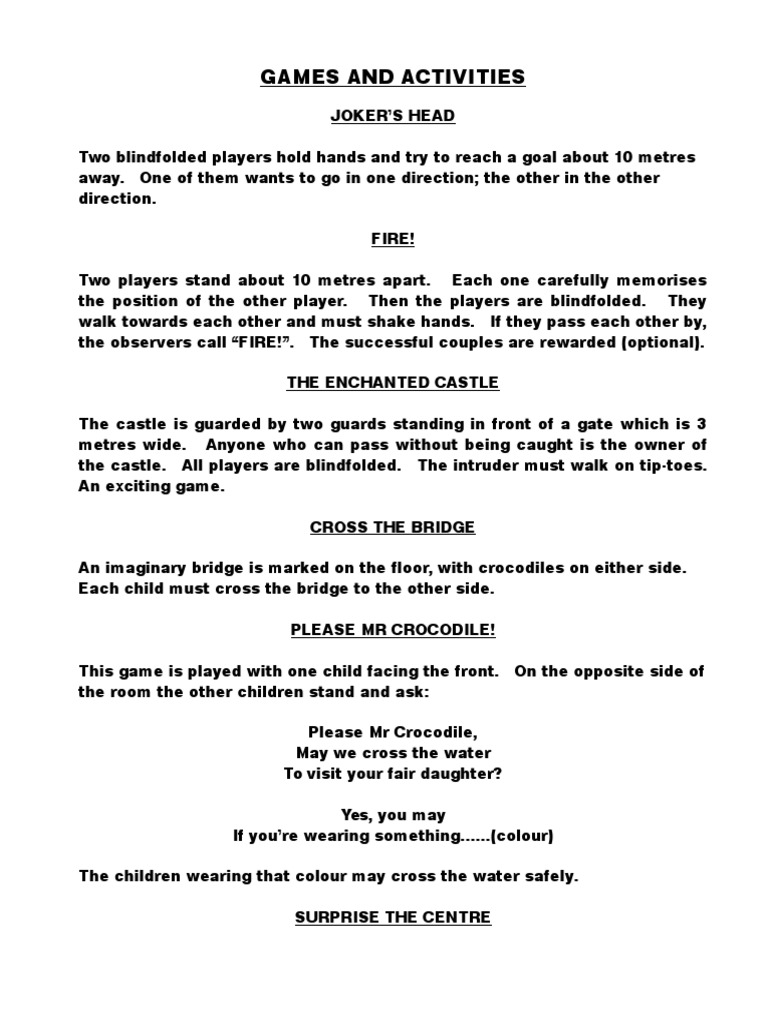 Games and Activities For Use in Steiner-Waldorf Schools | PDF | Leisure ...