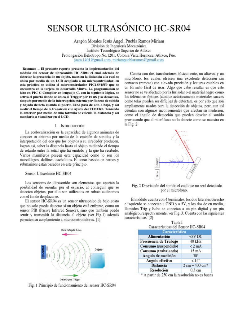 HC SR04 | PDF | Micrófono | Ultrasonido
