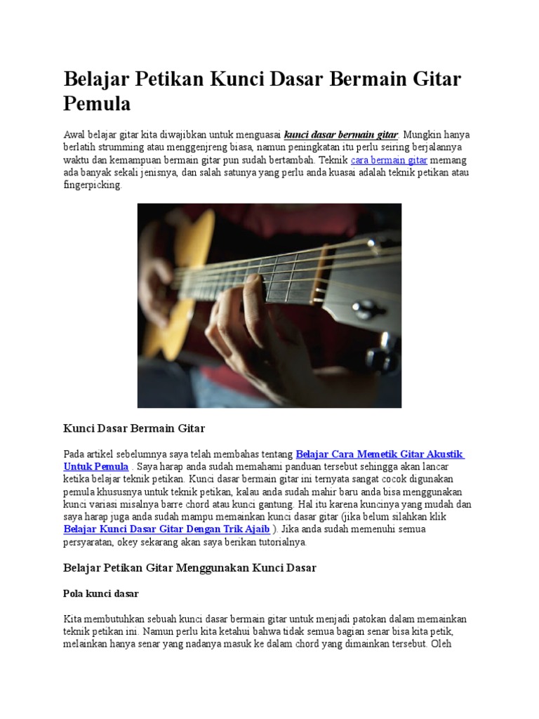 Belajar Petikan Gitar untuk Pemula | PDF | Griya & Taman